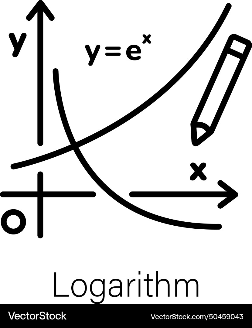 Logarithmus Lizenzfreies Vektorbild - VectorStock