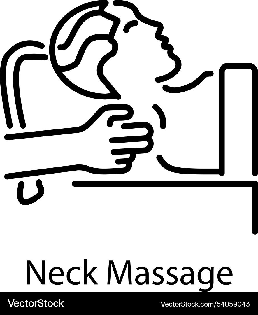 Neck massage Royalty Free Vector Image - VectorStock