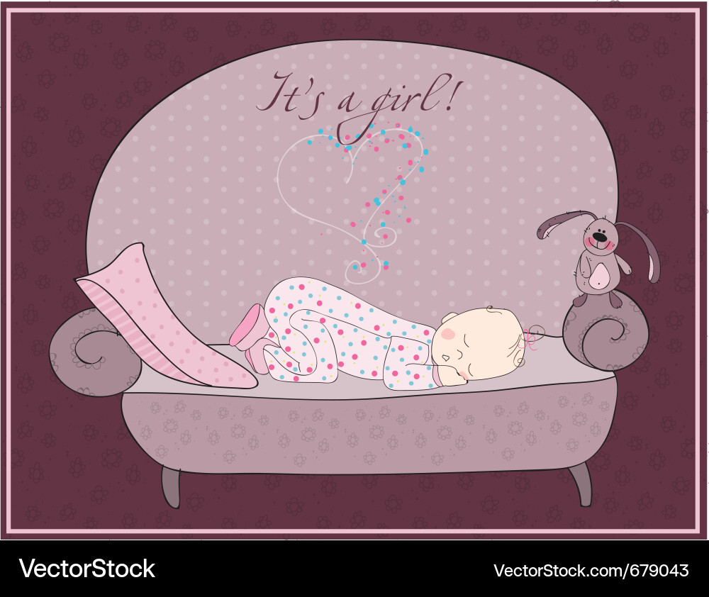 Newborn baby card Royalty Free Vector Image - VectorStock