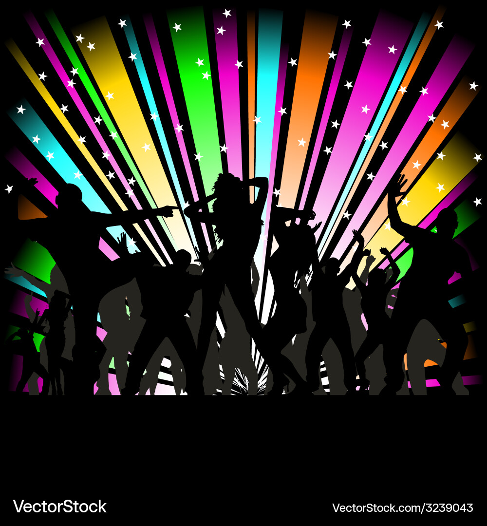 Party and disco people Royalty Free Vector Image