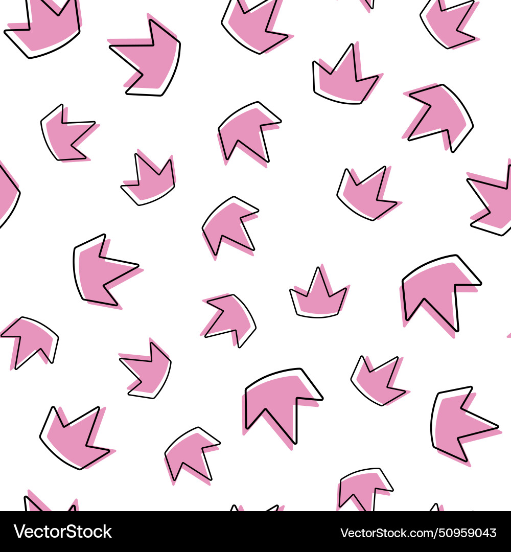 Pattern with crowns for a little prince Royalty Free Vector