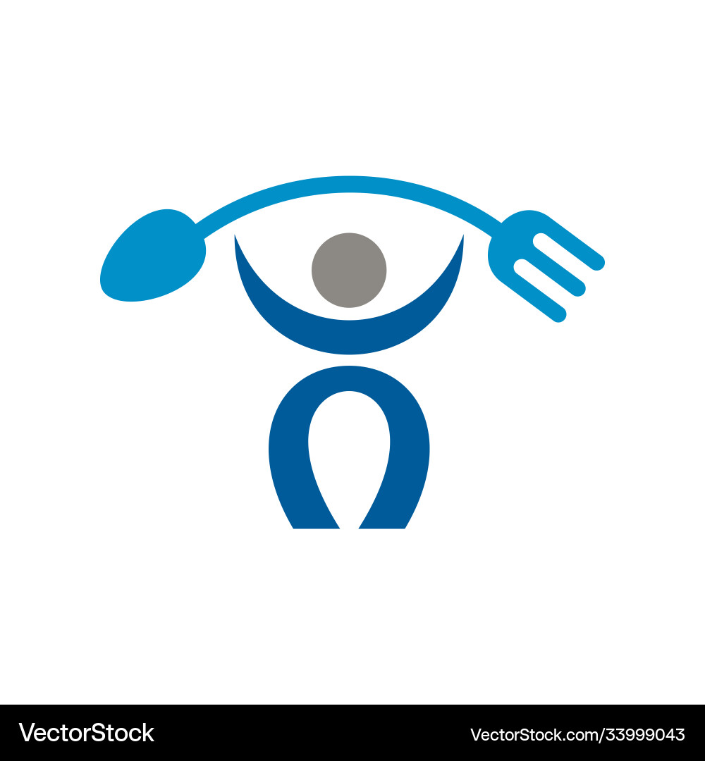 People food logo Royalty Free Vector Image - VectorStock