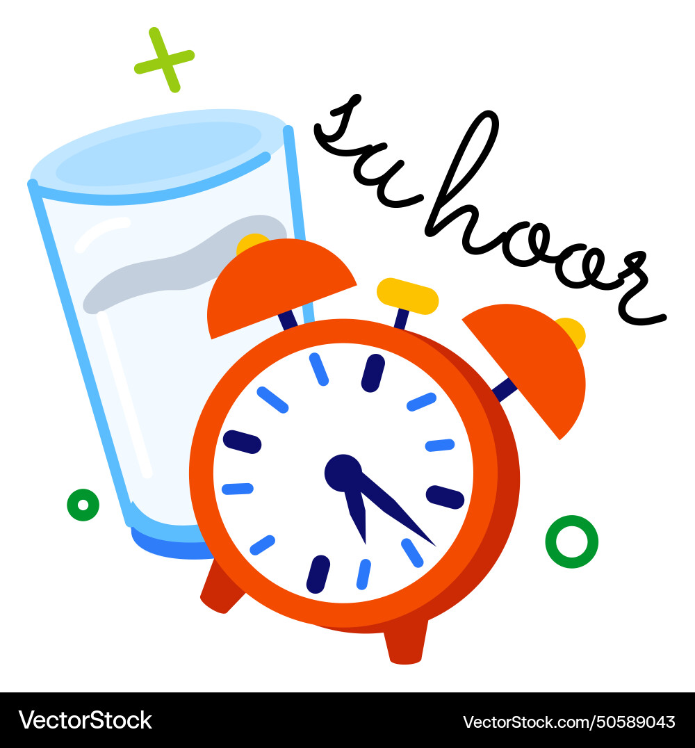 Suhoor time Royalty Free Vector Image - VectorStock