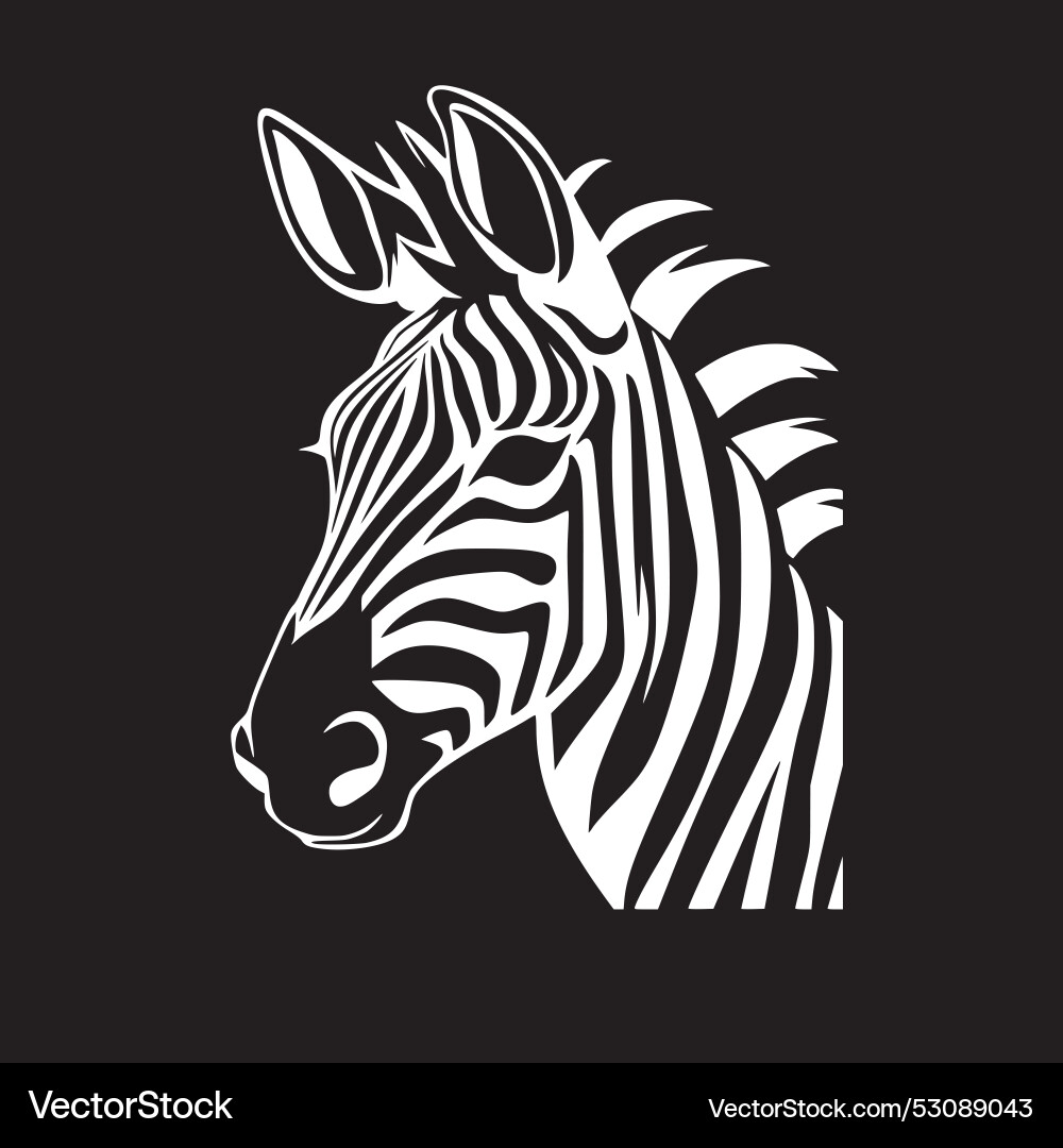 Zebra - minimalist and simple silhouette Vector Image
