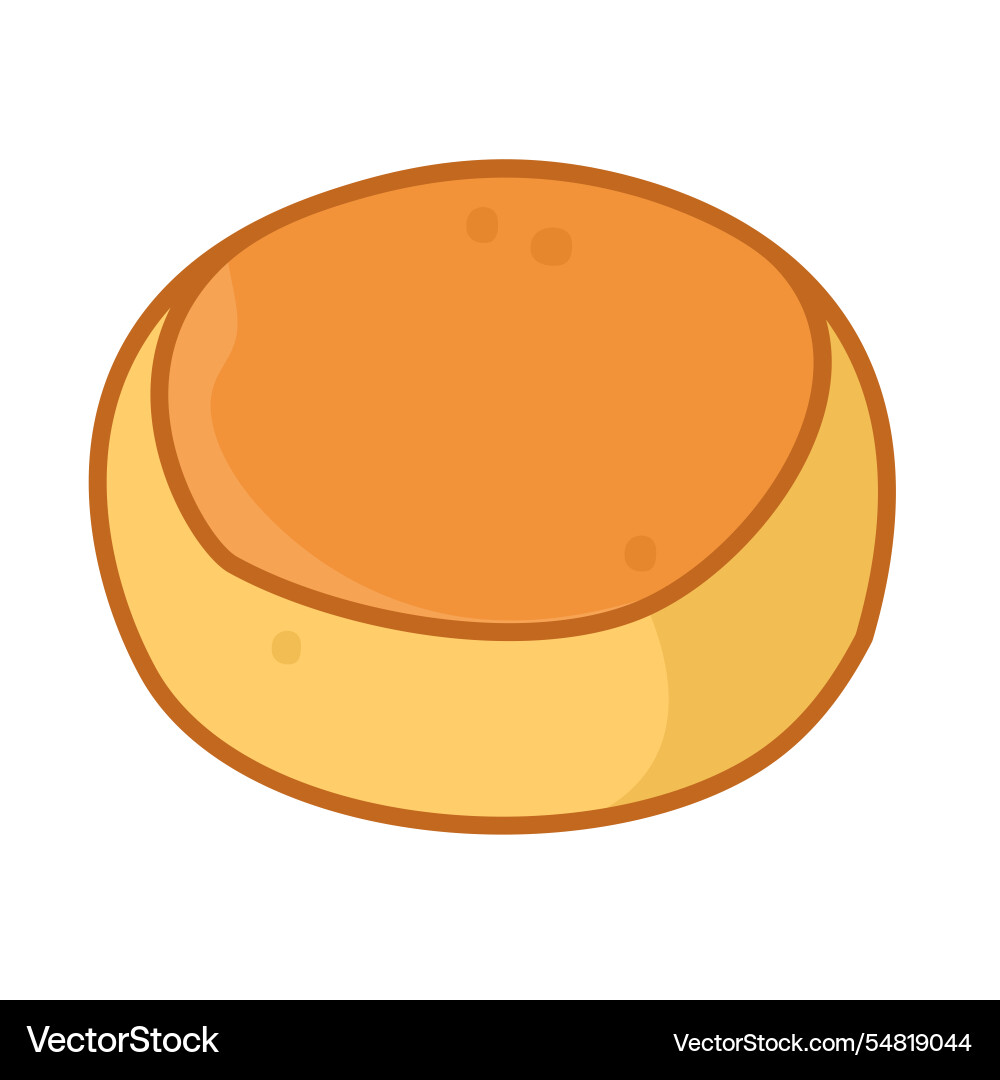 Bakpia flat icon Royalty Free Vector Image - VectorStock