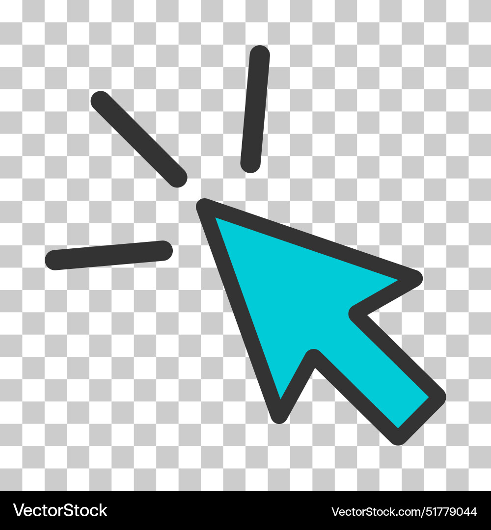 Click icon arrow mouse web button cursor digital Vector Image