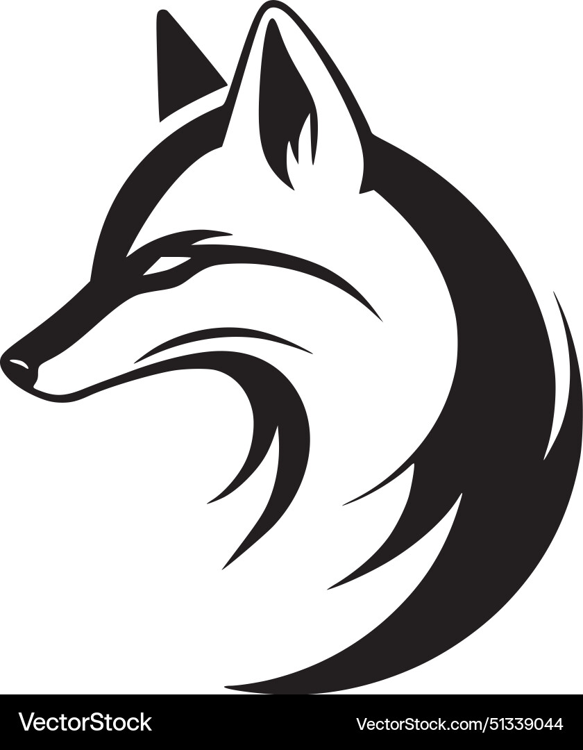 Fox - minimalist and simple silhouette Royalty Free Vector