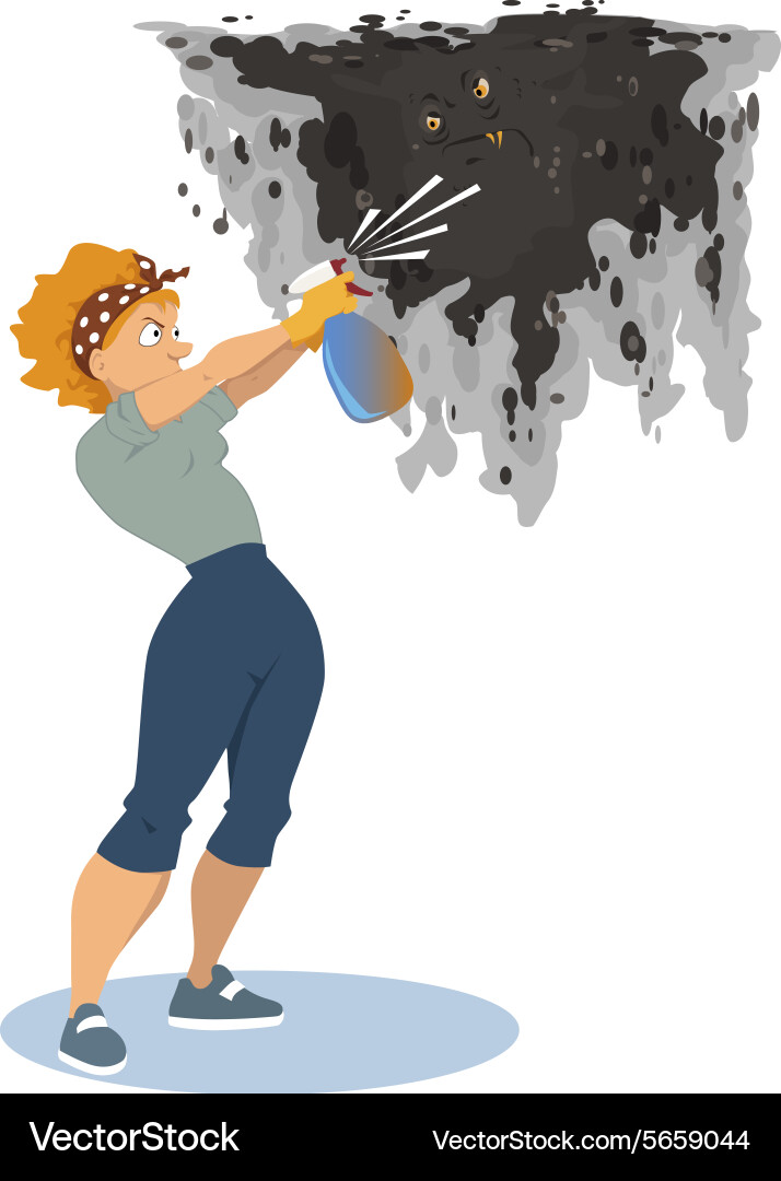 Getting rid of the mold Royalty Free Vector Image