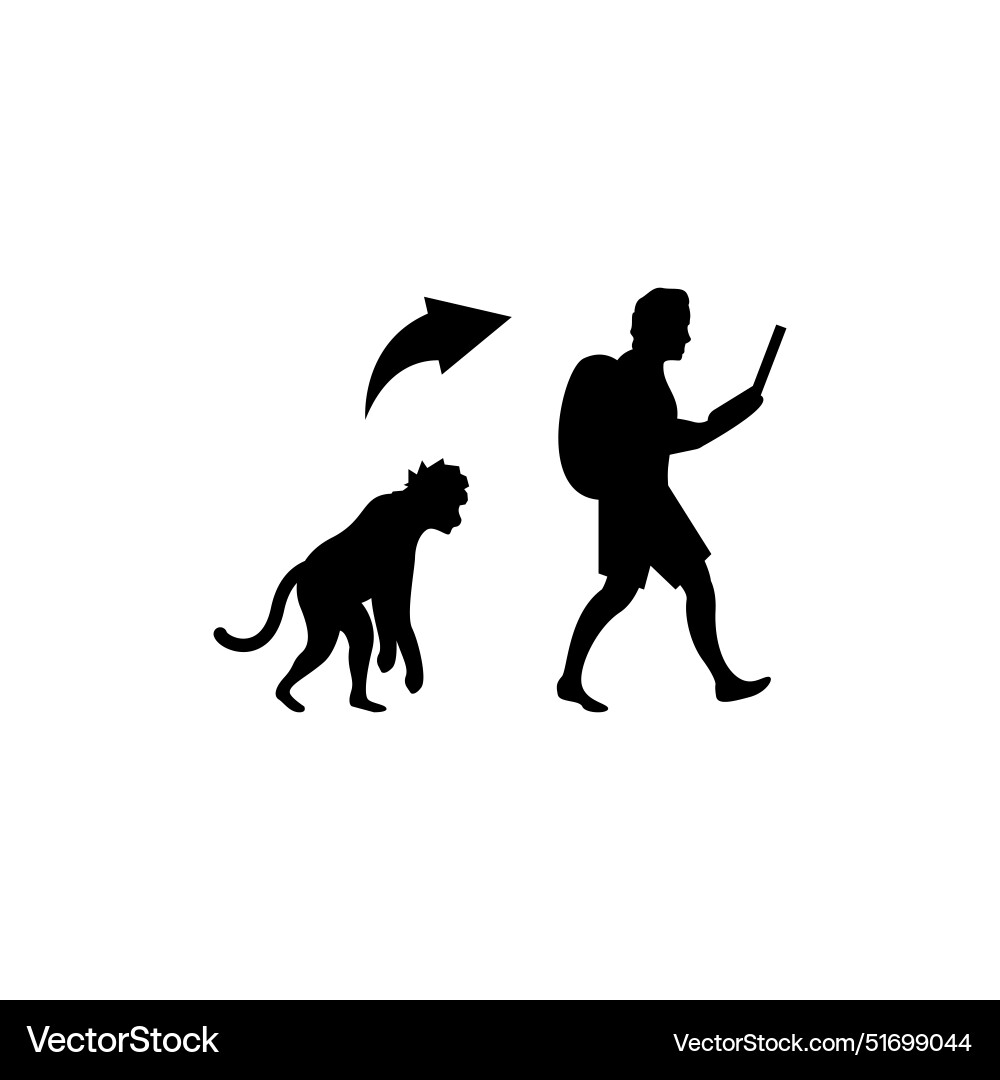 Human evolution icon or logo design isolated sign Vector Image