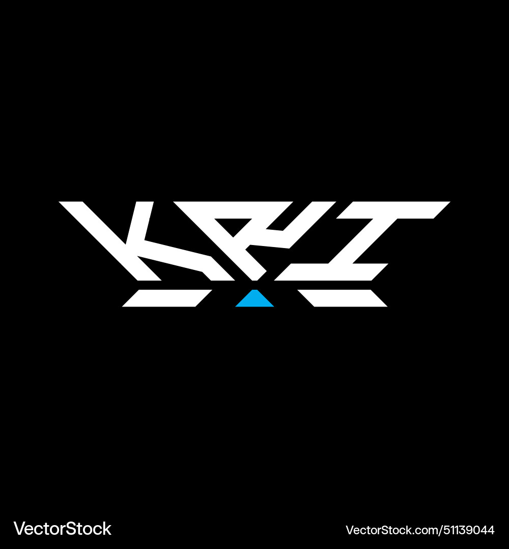 Kri letter logo design kri simple and modern logo Vector Image