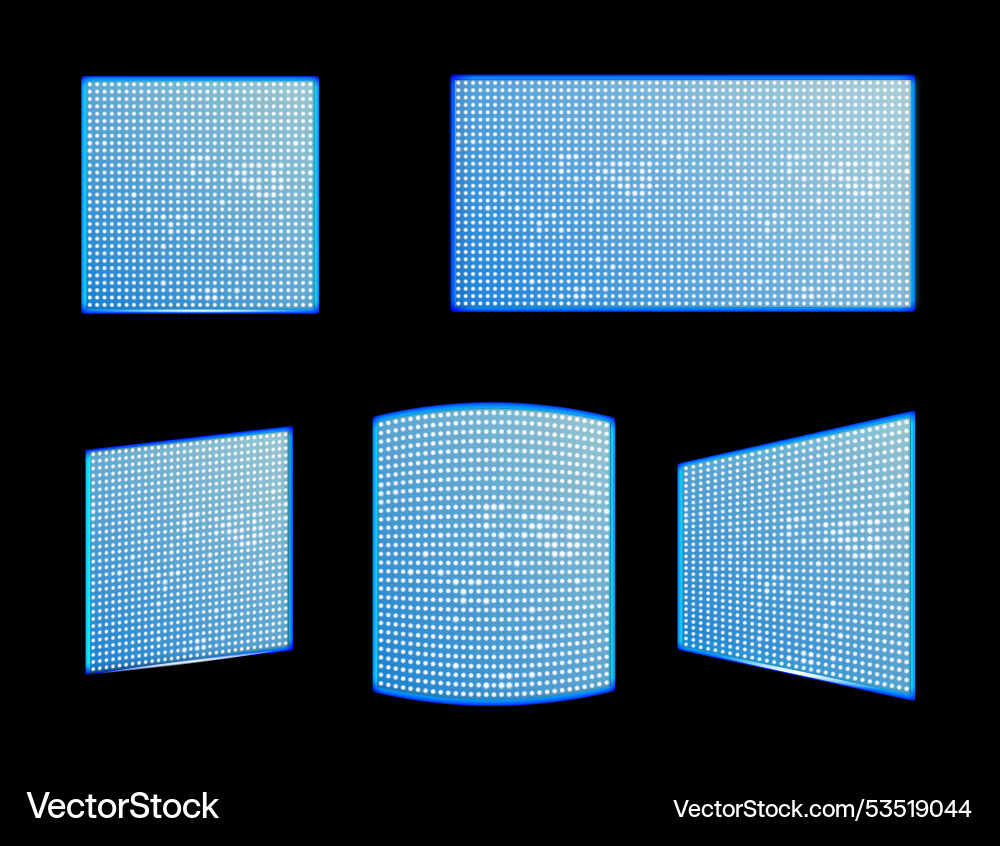 Led screen on stage large displays Royalty Free Vector Image