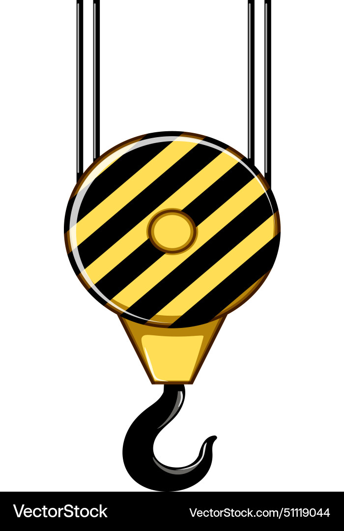 Load crane hook cartoon Royalty Free Vector Image