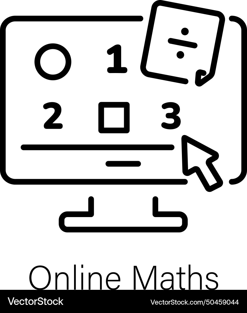 Online maths Royalty Free Vector Image - VectorStock