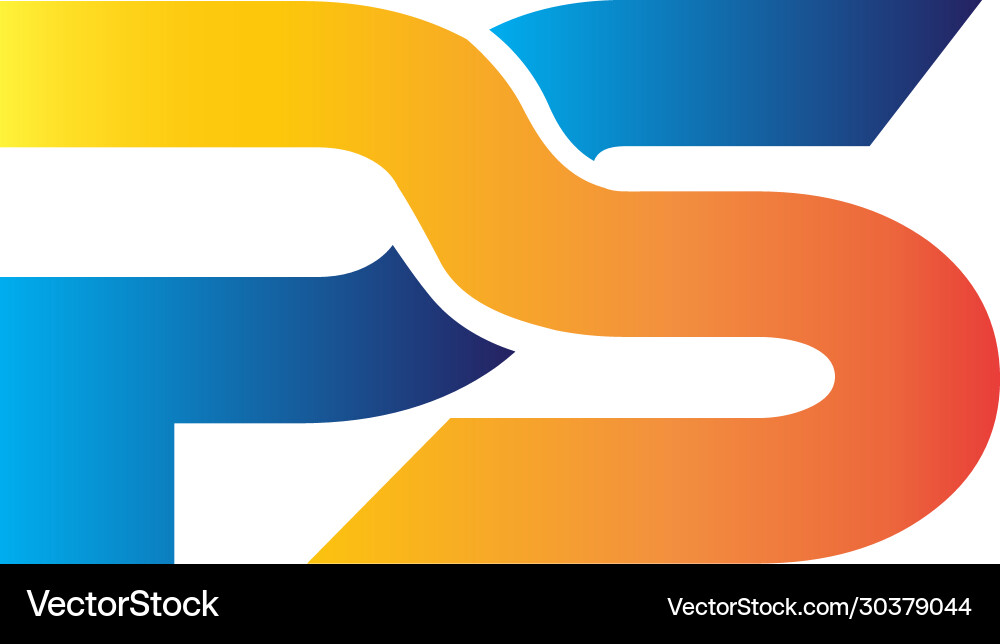 P s simple modern logo designs Royalty Free Vector Image