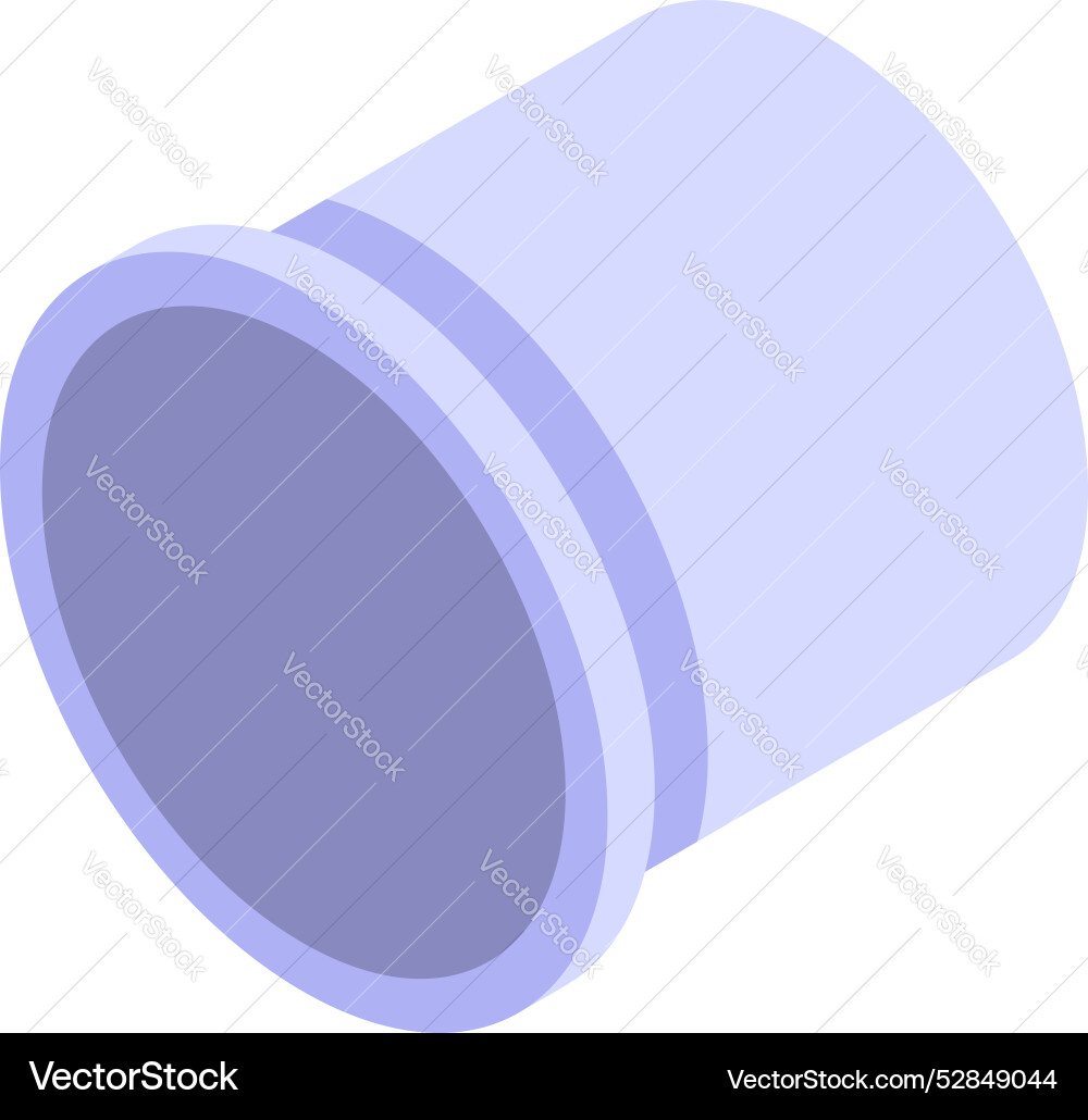 Plastic pipe connecting element for plumbing Vector Image