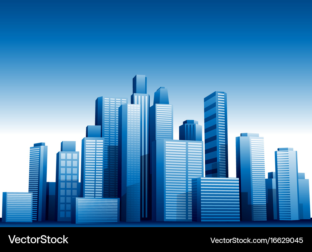 3d cityscape buildings background Royalty Free Vector Image