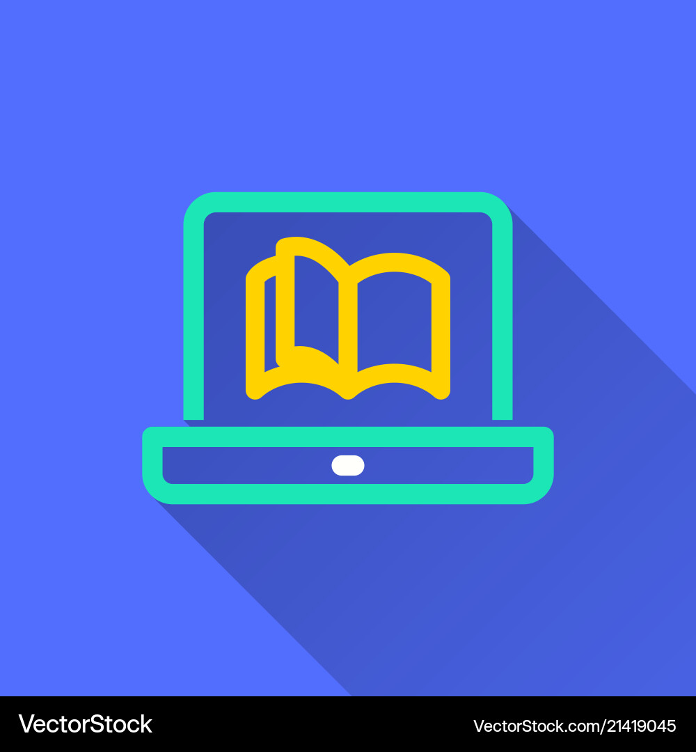 E-learning education icon Royalty Free Vector Image