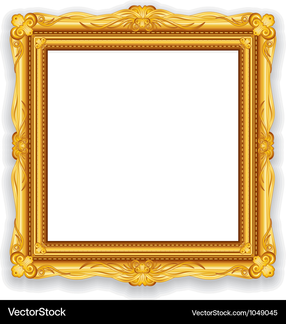 Elegant Gold Vintage Frame Royalty Free Vector Image
