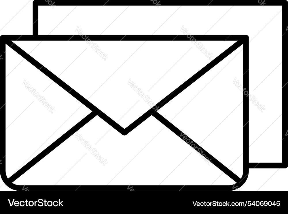 Email line icon design Royalty Free Vector Image