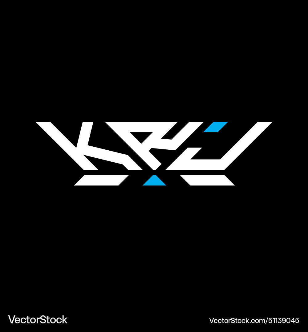 Krj letter logo design simple and modern Vector Image