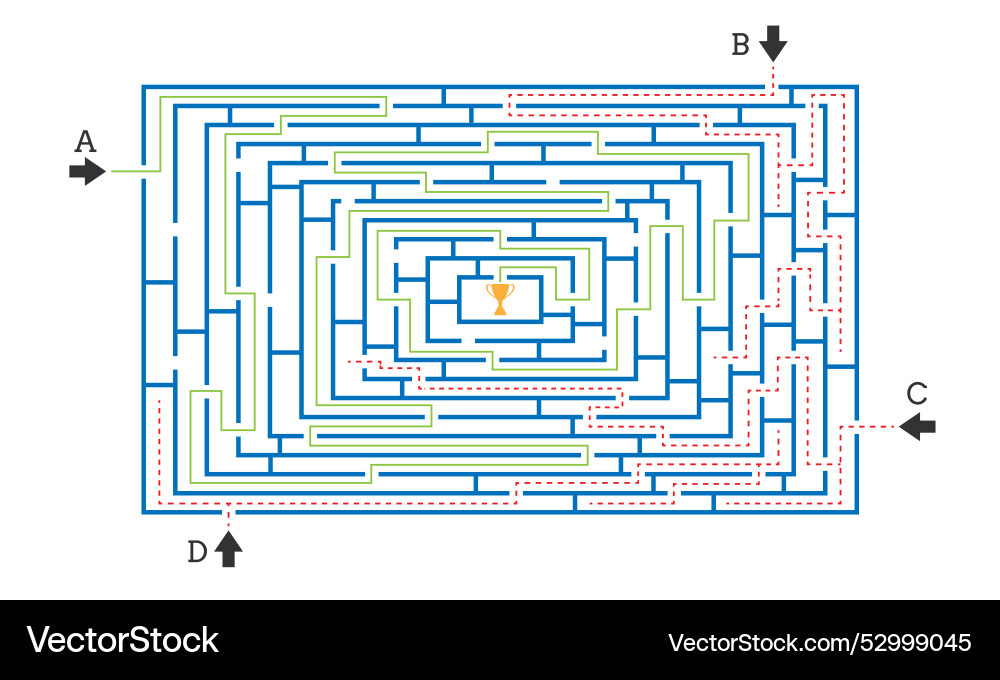 Maze a design element for logical thinking Vector Image