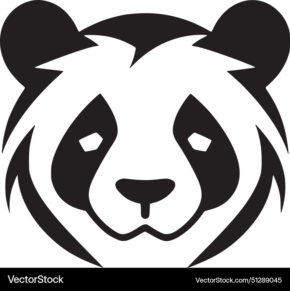 Panda - black and white isolated icon Royalty Free Vector