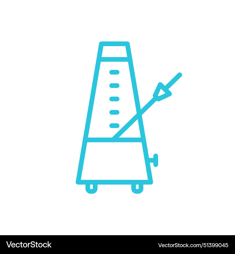 Rhytm metronome icon isolated on white Royalty Free Vector