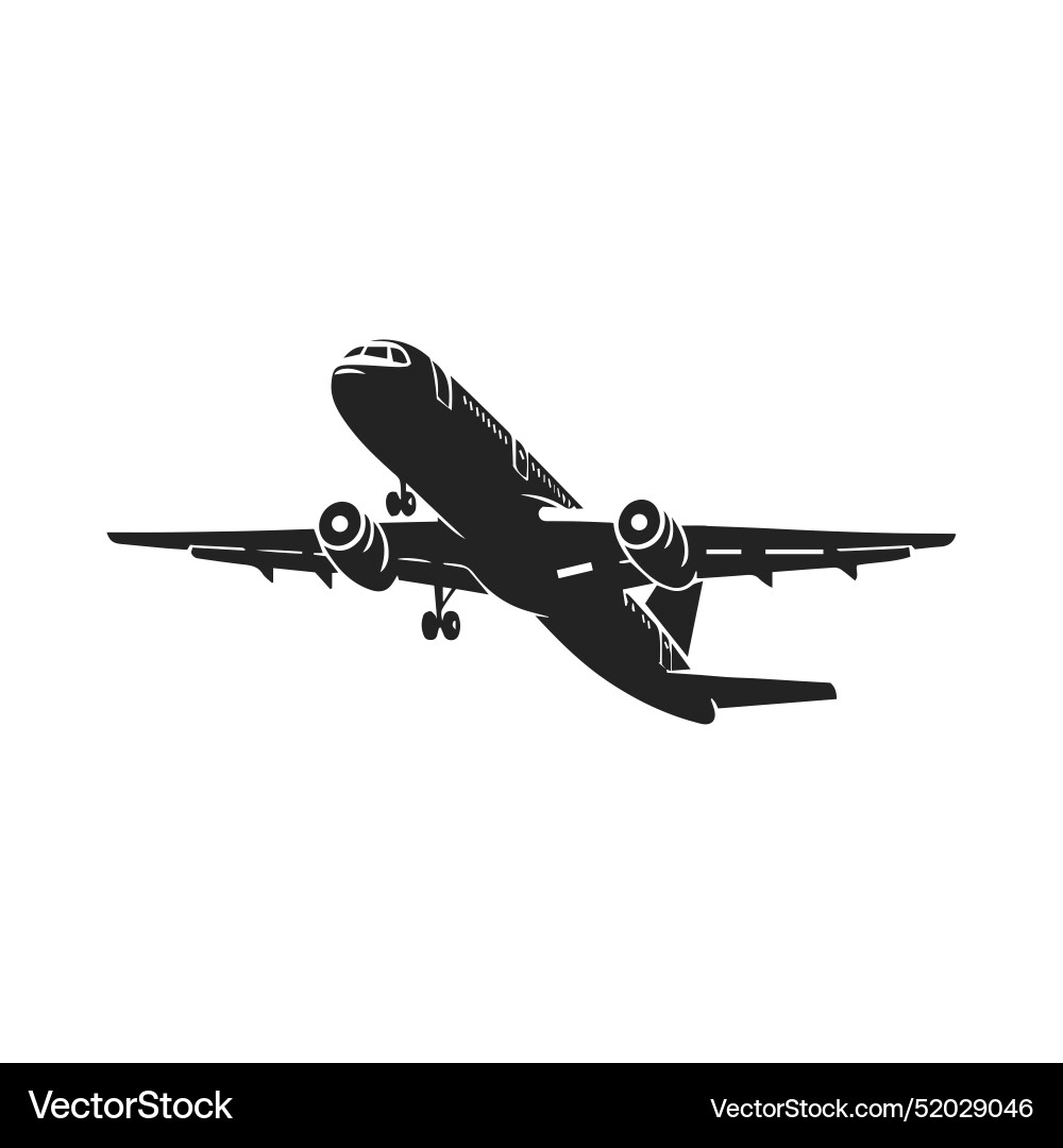 Airplane flight side view icon outline airplanes Vector Image