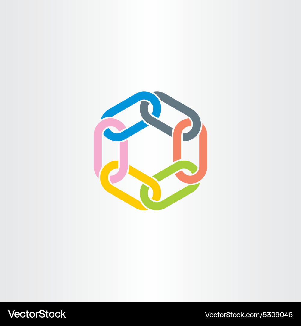 Chain link symbol design element Royalty Free Vector Image
