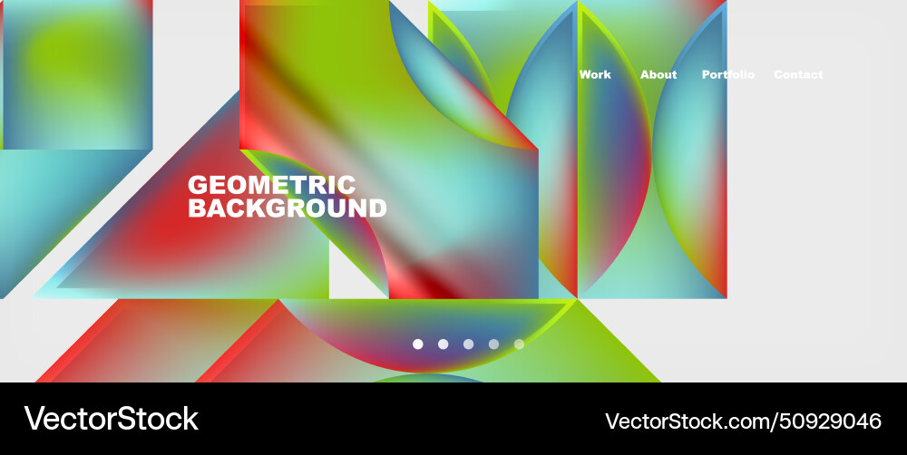 Colorful gradients with abstract geometric shapes Vector Image