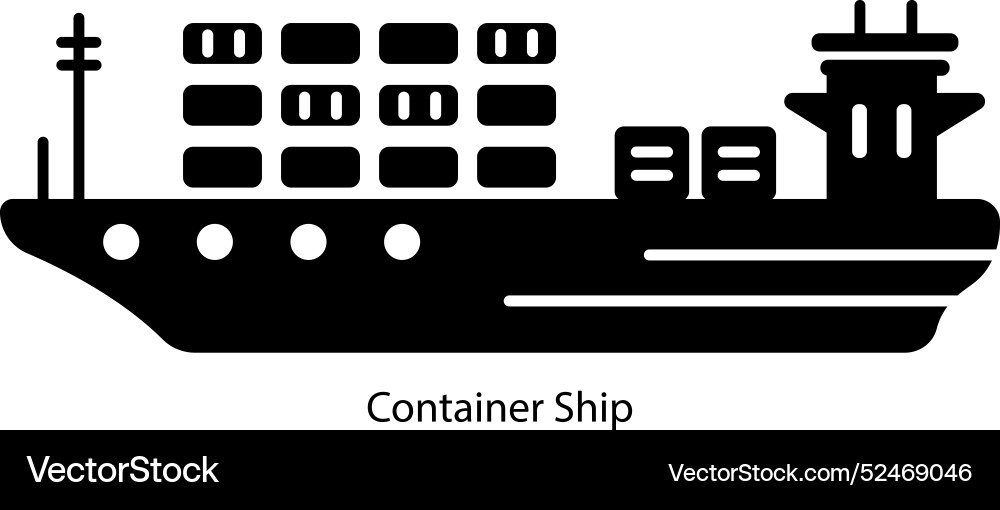 Container ship Royalty Free Vector Image - VectorStock