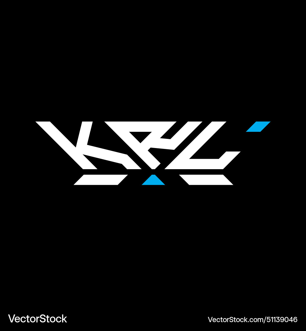 Krl letter logo design simple and modern Vector Image