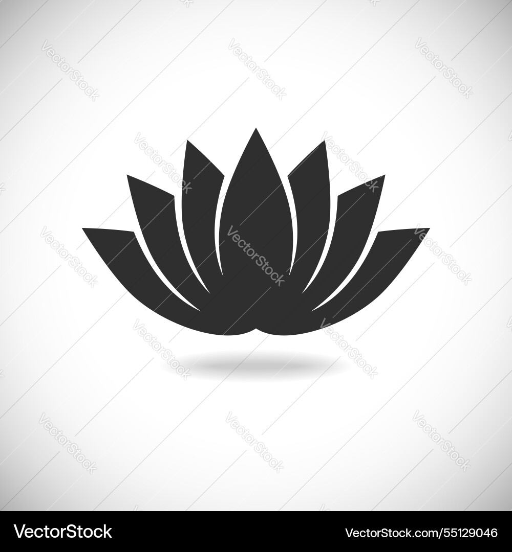 Lotus badge Royalty Free Vector Image - VectorStock