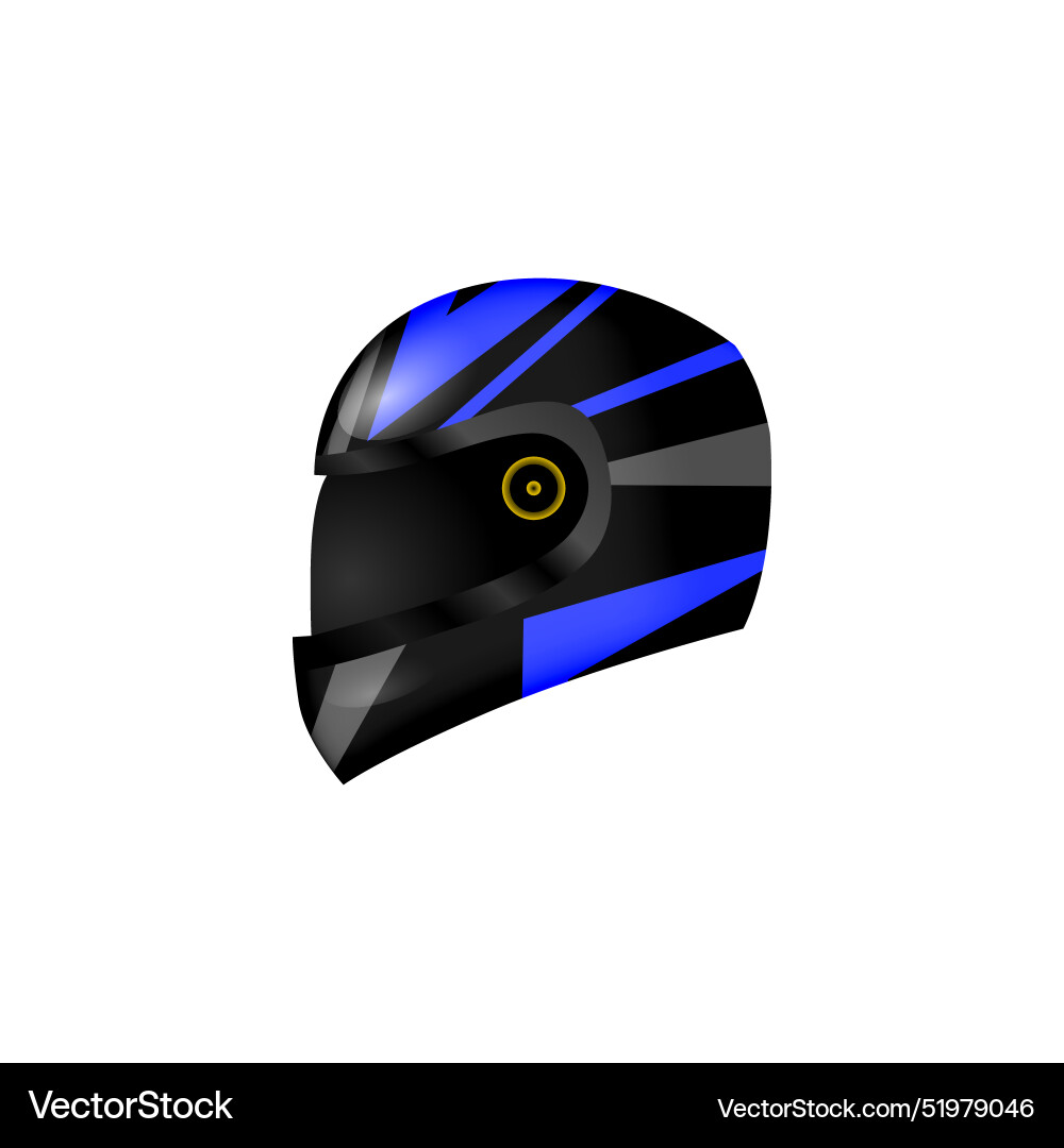 Sport racing motorcycle helmet Royalty Free Vector Image