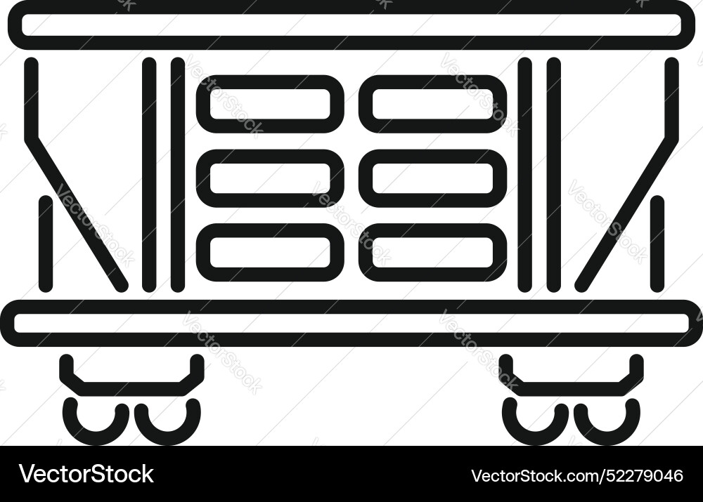 Train freight wagon delivering goods across Vector Image