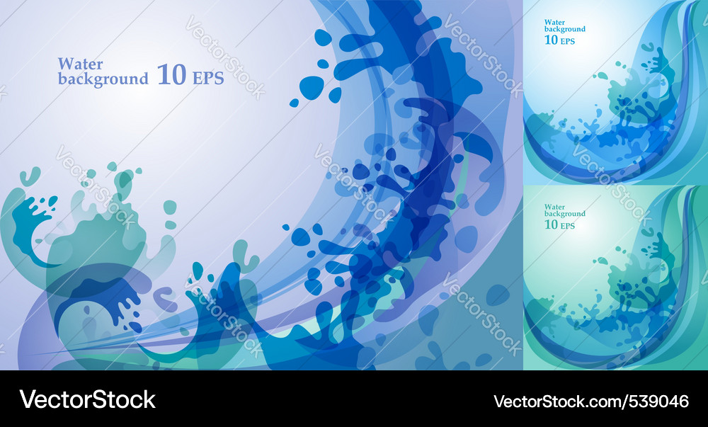 Wave water backgroundtemplate Royalty Free Vector Image