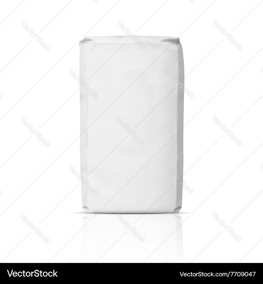 Blank paper flour bag Royalty Free Vector Image