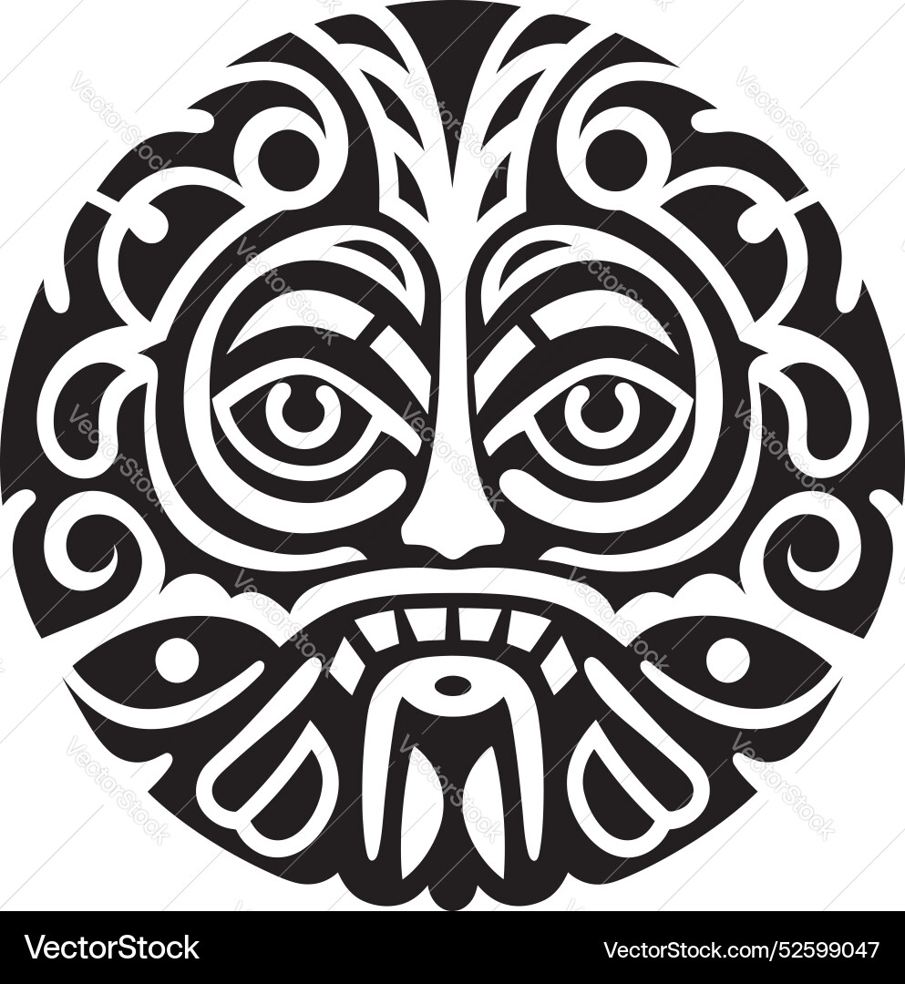 Borneo beauty graphics depicting authentic dayak Vector Image