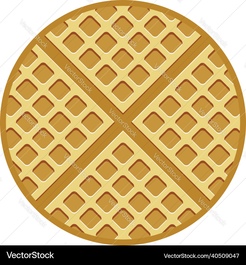 Breakfast waffle Royalty Free Vector Image - VectorStock