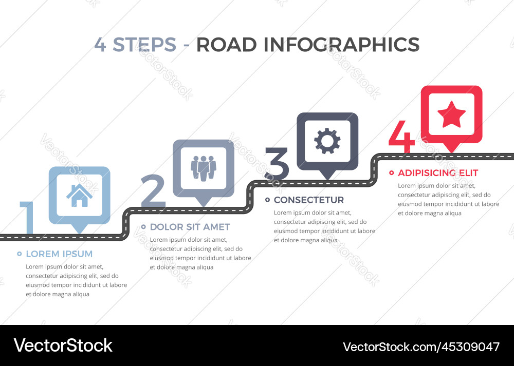 Road infographics Royalty Free Vector Image - VectorStock