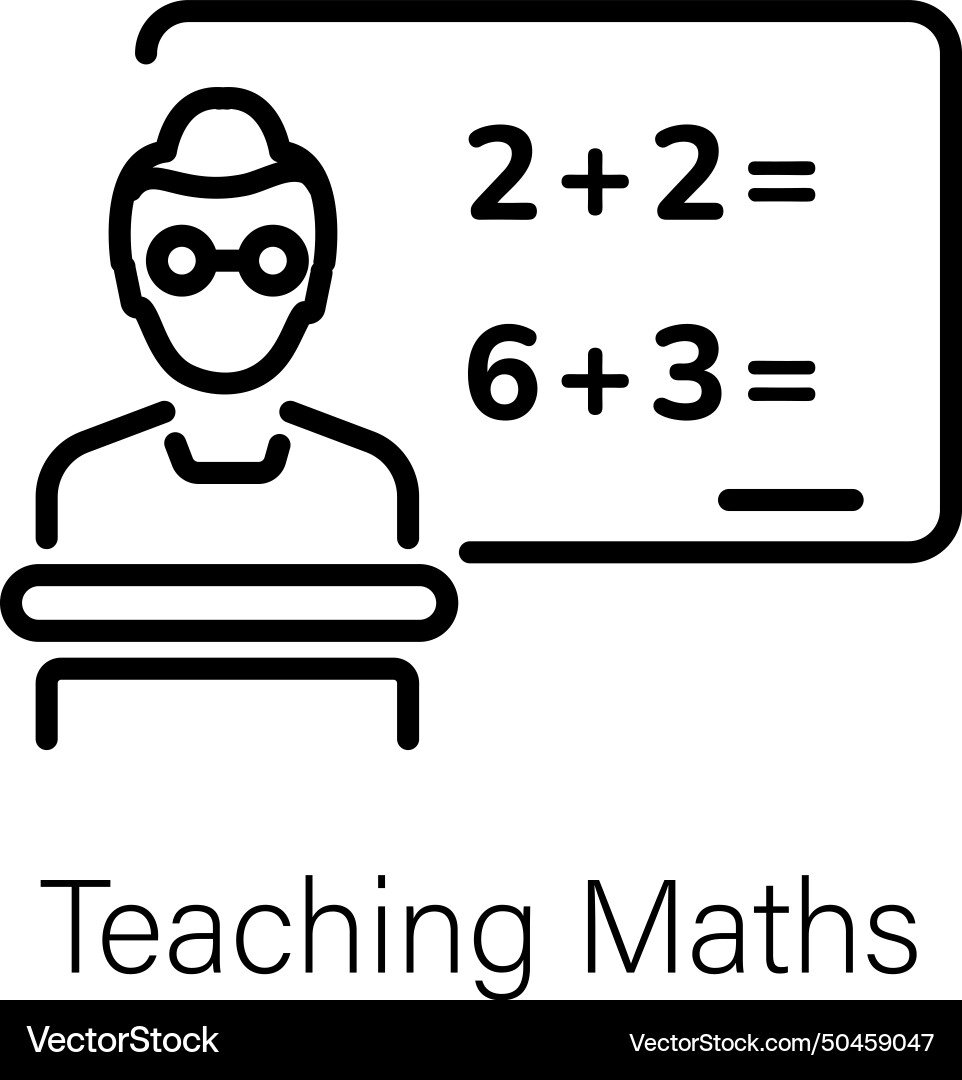 Teaching maths Royalty Free Vector Image - VectorStock