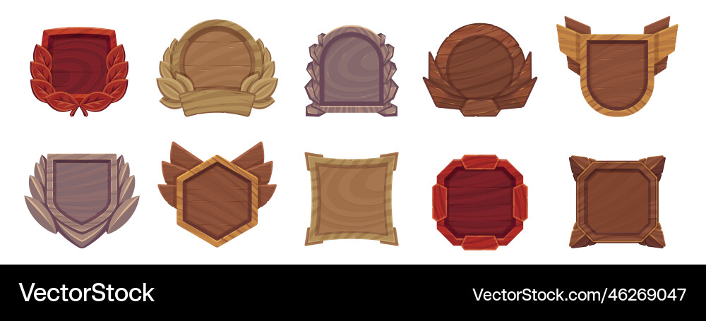 Wooden Game Level Border Royalty Free Vector Image