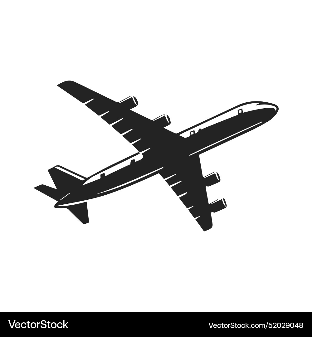 Airplane flight side view icon outline airplanes Vector Image