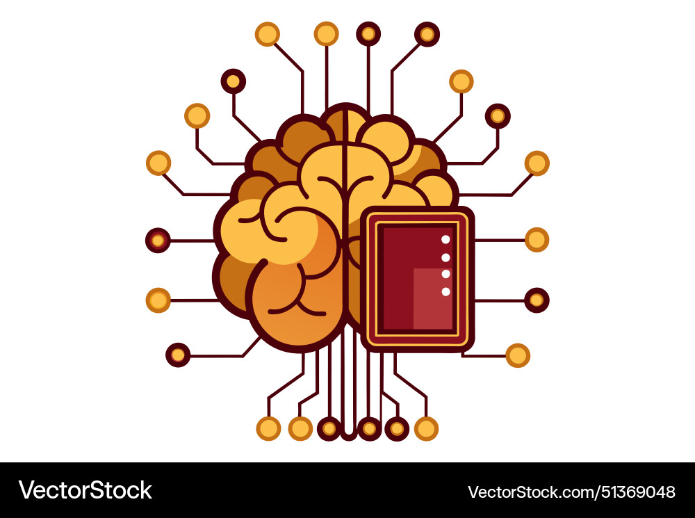 Creative brain-shaped designs products art Vector Image