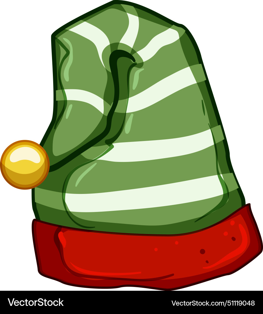 Festive Elf Santa Hat Cartoon Royalty Free Vector Image