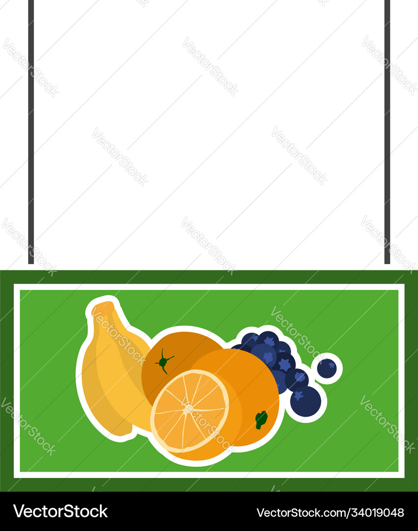 Fruits market department icon Royalty Free Vector Image