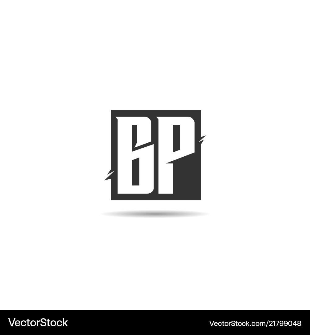 Initial letter bp logo template design Royalty Free Vector