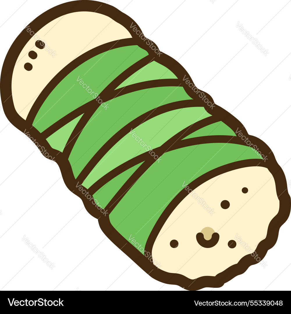 Lepet ketan - indonesian snacks doodle art Vector Image