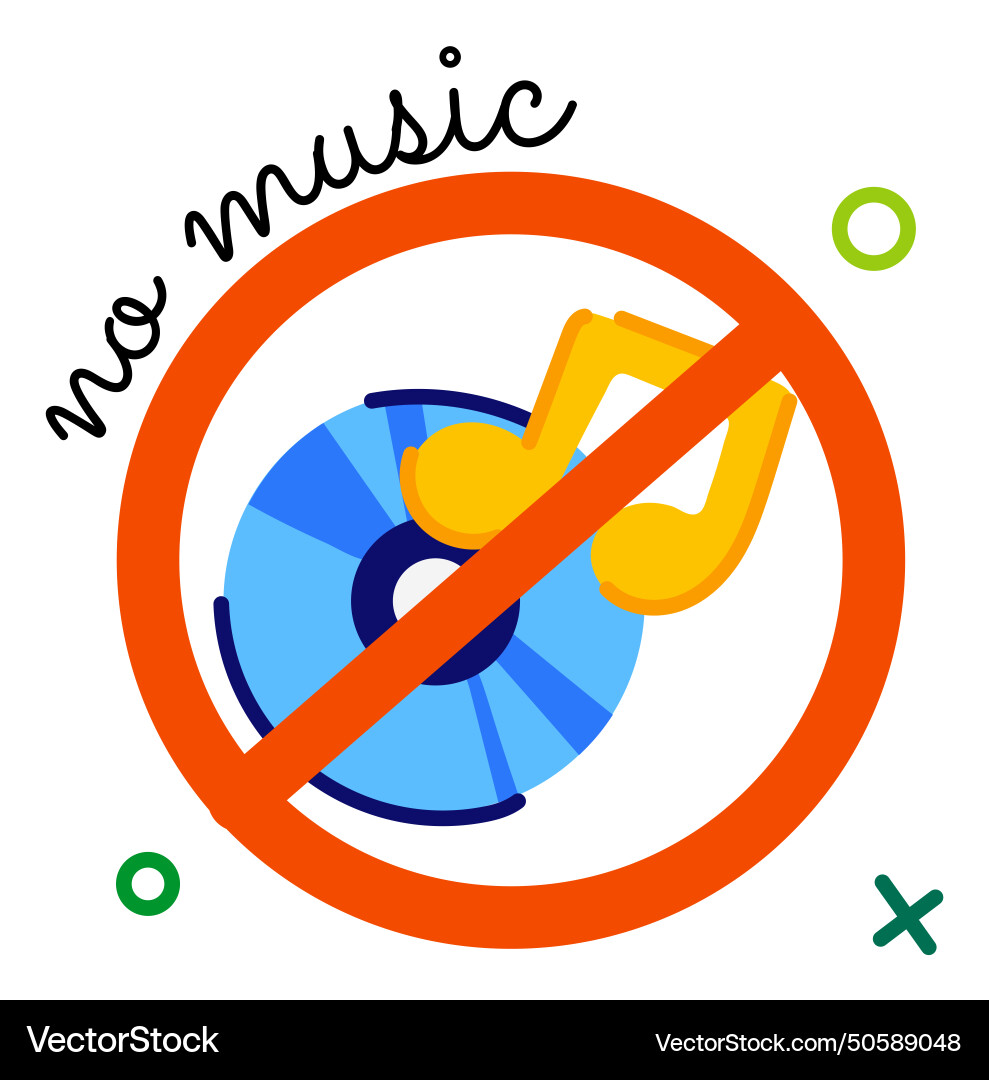 No music Royalty Free Vector Image - VectorStock