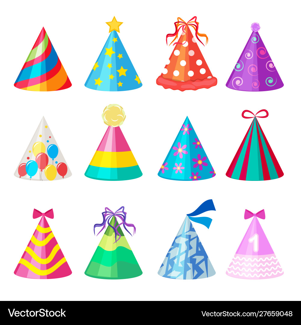 Party Confetti Caps Royalty Free Vector Image - VectorStock